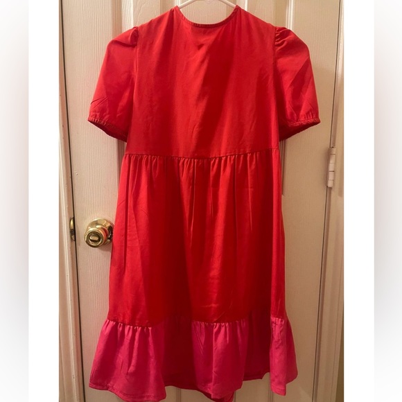 tash and sophia | Dresses | Rash And Sophie Red And Pink Mini Dress ...